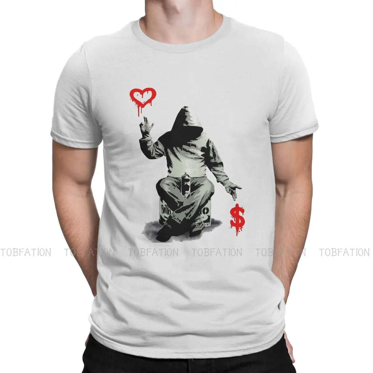 Banksy-Love-Over-Money-Newest-TShirts-Men-Graphic-Pure-Cotton ...