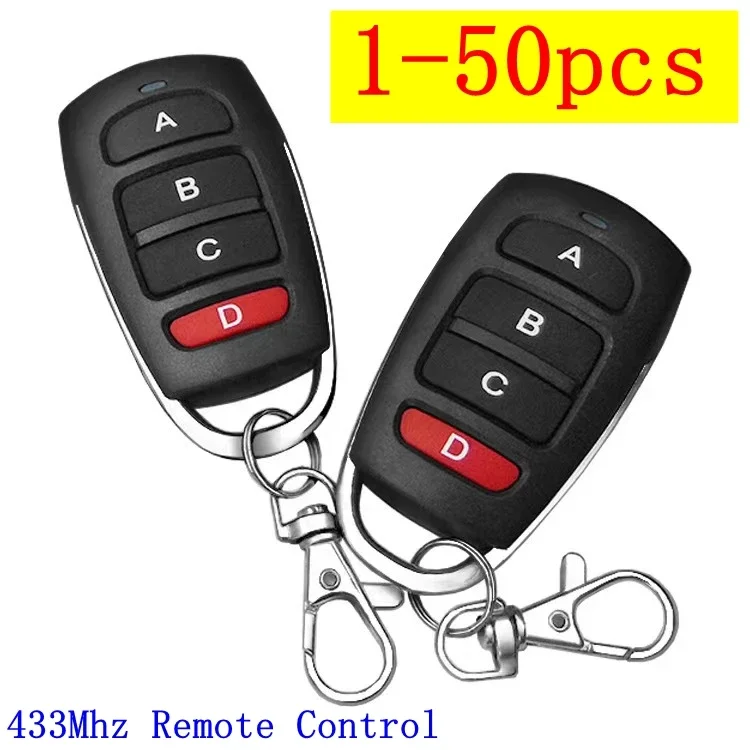 1-50PCS 433 Mhz Universal Garage Door Control Remote Control Fixed ...
