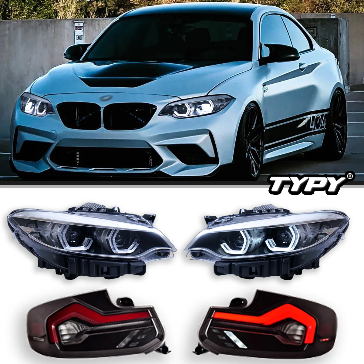 TYPY Car Headlights For BMW 2 Series F22 F87 M2 2014-2021 LED Projetor ...