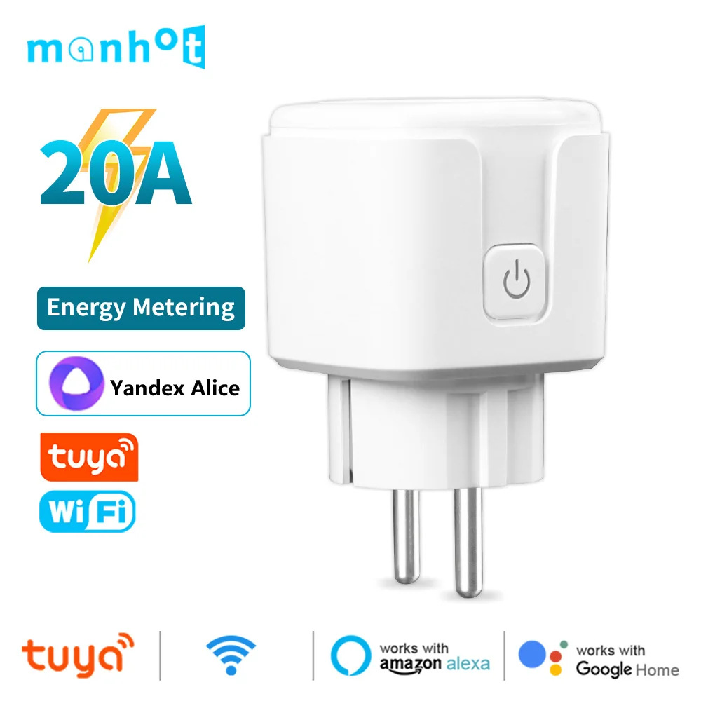 Tuya-Smart-Plug-WiFi-Socket-EU-20A-With-Power-Monitor-Timing-Function ...