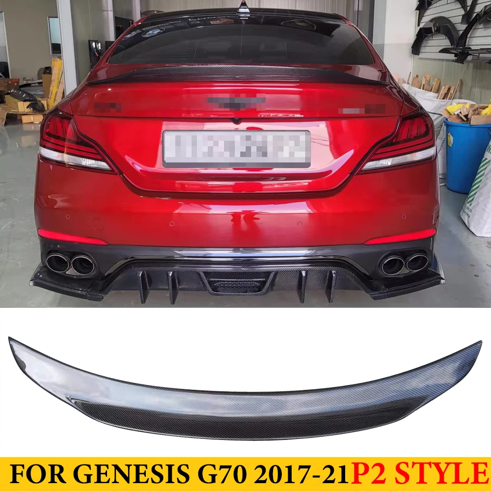 For-Hyundai-Genesis-G70-2017-2021-Carbon-Fiber-P2-Style-Rear-Spoiler ...
