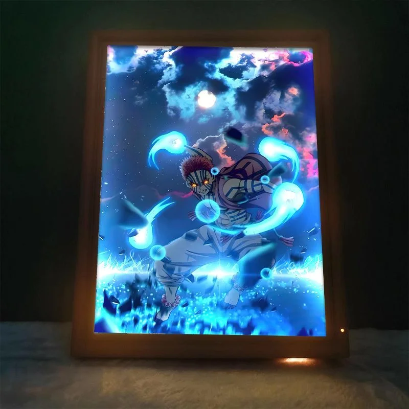 Demon Slayer Akaza LED Light Painting - Anime Kimetsu no Yaiba Glow ...