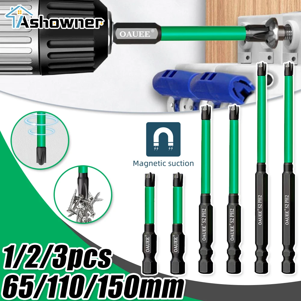 65/110/150mm Magnetic Special Slotted Cross Screwdriver Bit Alloy Steel ...