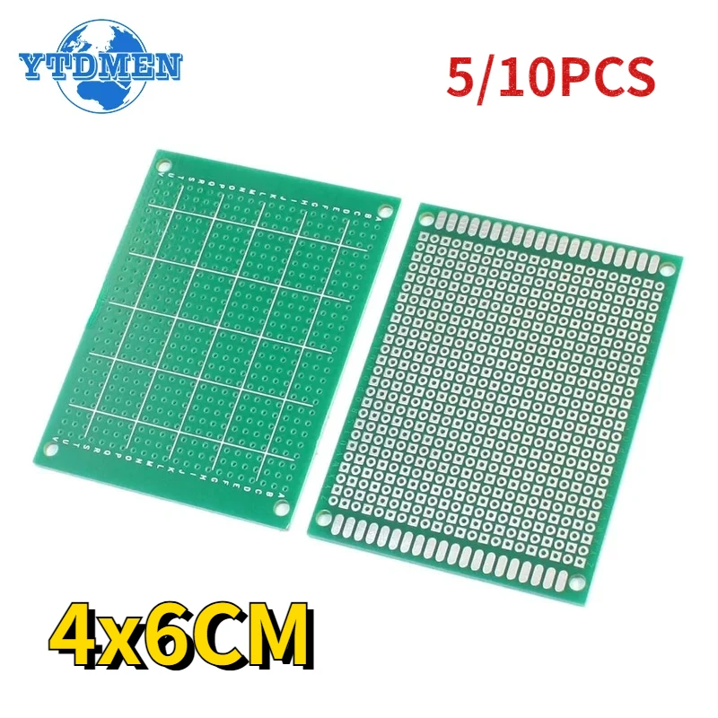 5-10PCS-PCB-Board-4x6cm-Single-Side-Board-Green-Universal-Printed ...