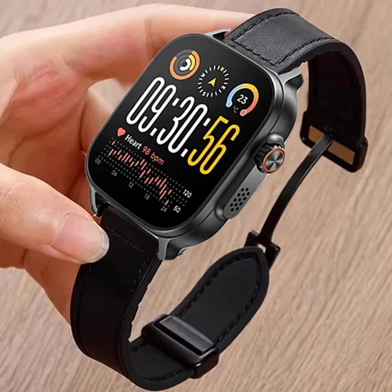 22mm Magnetic Leather Silicone Strap For Realme Watch 5 Replacement ...
