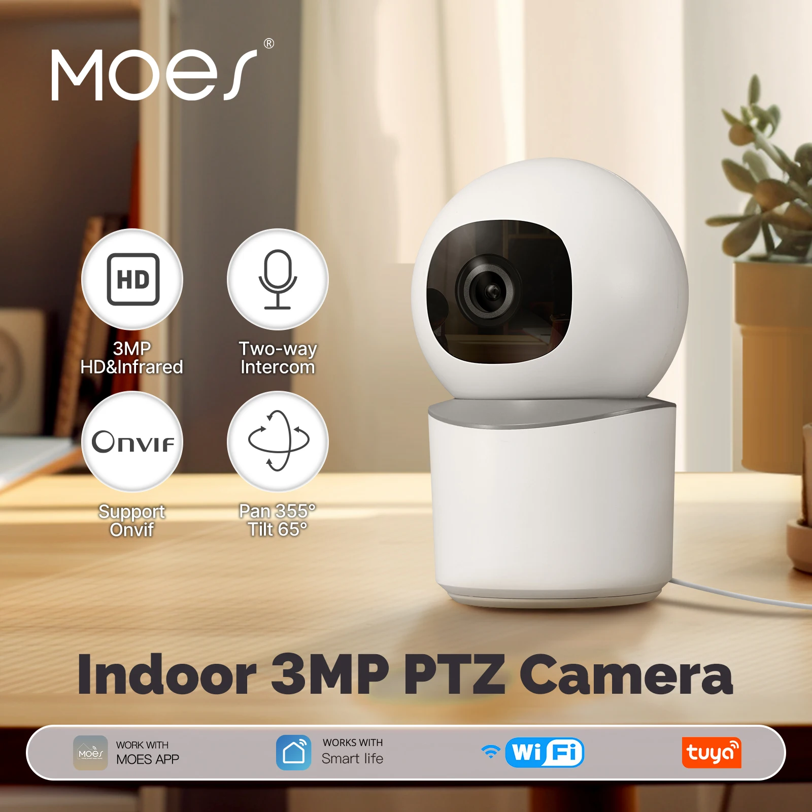 MOES-Tuya-WiFi-Indoor-Pan-Tilt-Smart-Security-Camera-3MP-HD-Infrared ...
