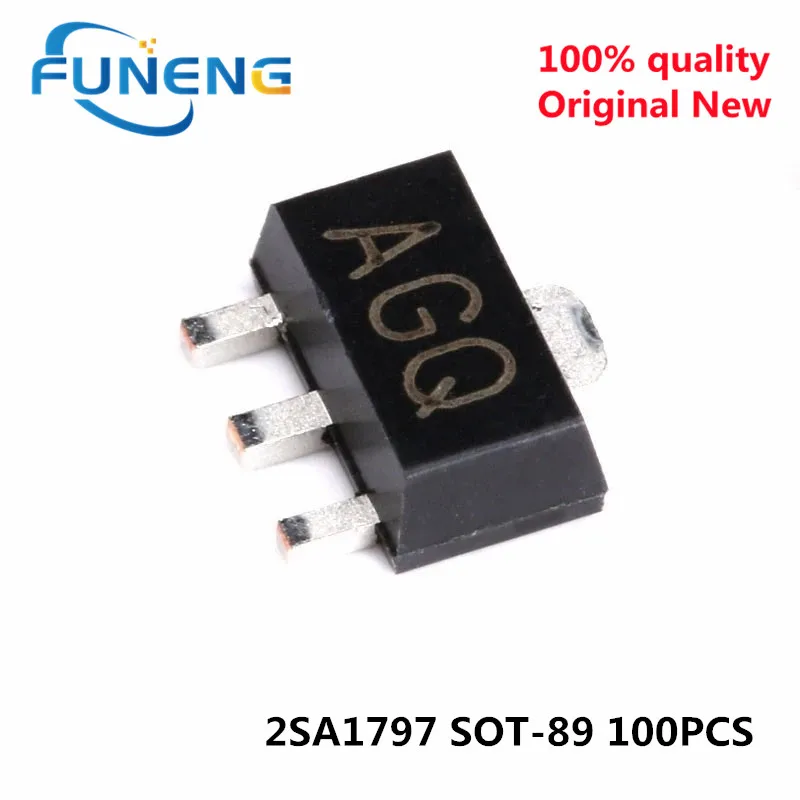 (100pcs) 2SA1797 SOT-89 SMD PNP Crystal triode 1797 (Marking AGQK ) AG ...
