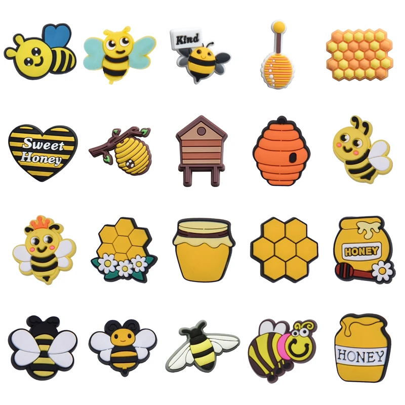 Bee Shoe Charms Decoration for Crocs Kids Women Christmas Gift Girl ...