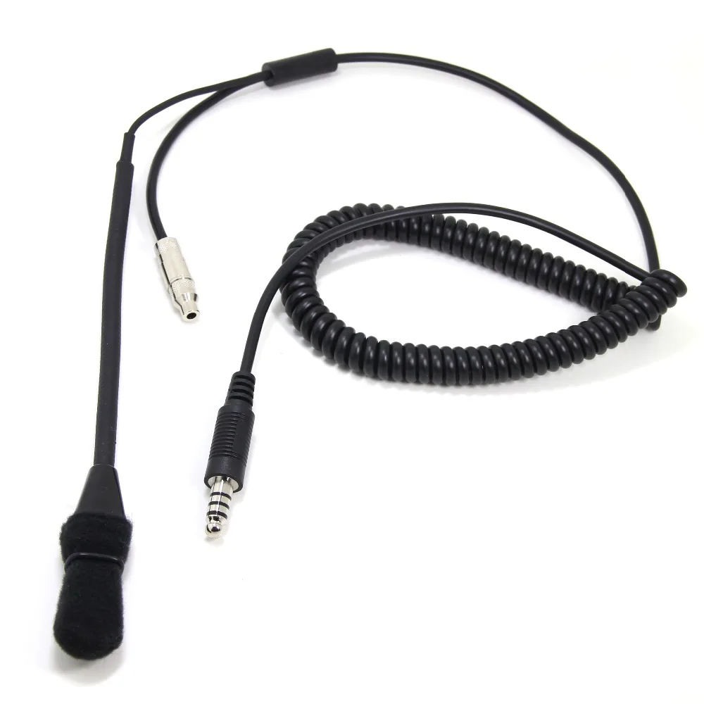 Helmet Kit with Flexible Boom Microphone and Spiral Cord for ISMA ...