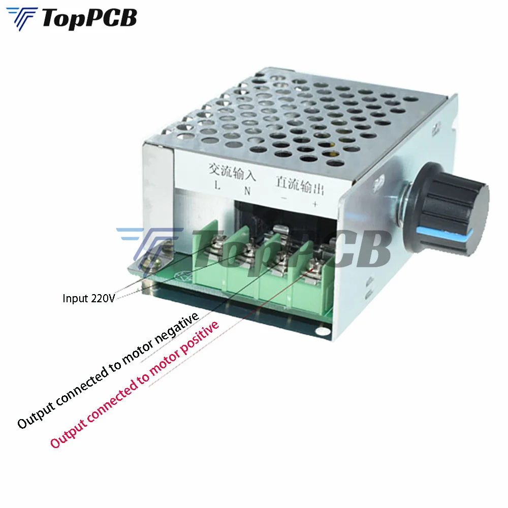 Input AC 220V Output DC 10 210V PWM Controller Voltage Regulator 220V DC Motor Speed Regulator ...