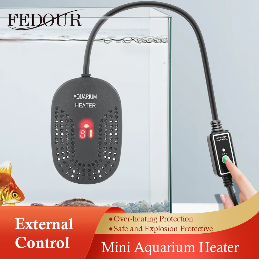 FEDOUR-Aquarium-Heater-Fish-Tank-Adjustable-Shatterproof-Temperature ...