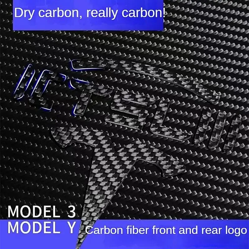 For-Tesla-Car-Label-Carbon-Fiber-Black-Label-Black-Model3-Model-Y ...