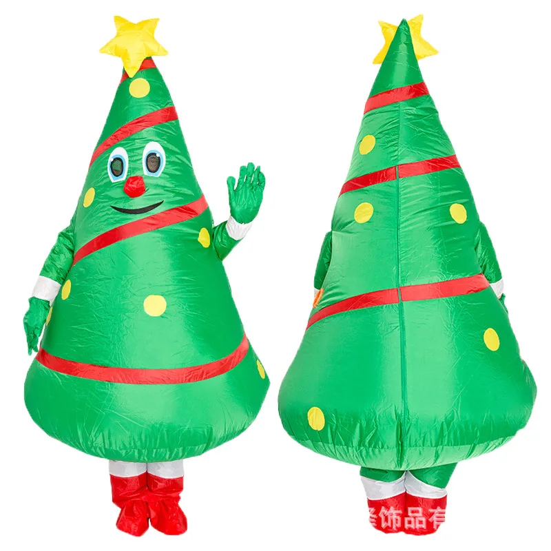 Santa-Claus-Suit-Inflatable-Snowman-Riding-Moose-Inflatable-Costume ...