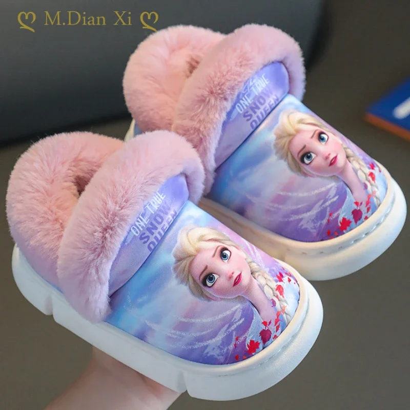 Winter-Frozen-Princess-Elsa-Girls-Casual-Shoes-Children-s-Cotton-Plush ...