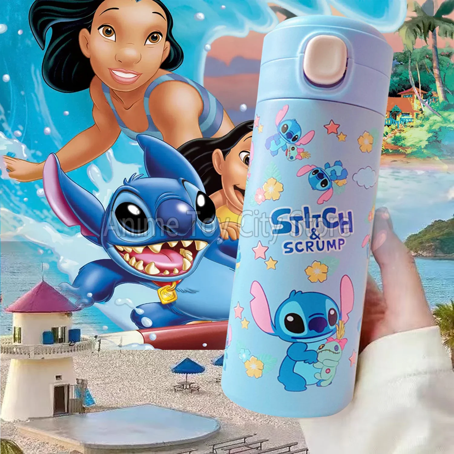 420ML-Disney-Stitch-Thermos-Cup-Portable-Water-Bottle-Stainless-Steel-Vacuum-Flasks-Thermoses ...