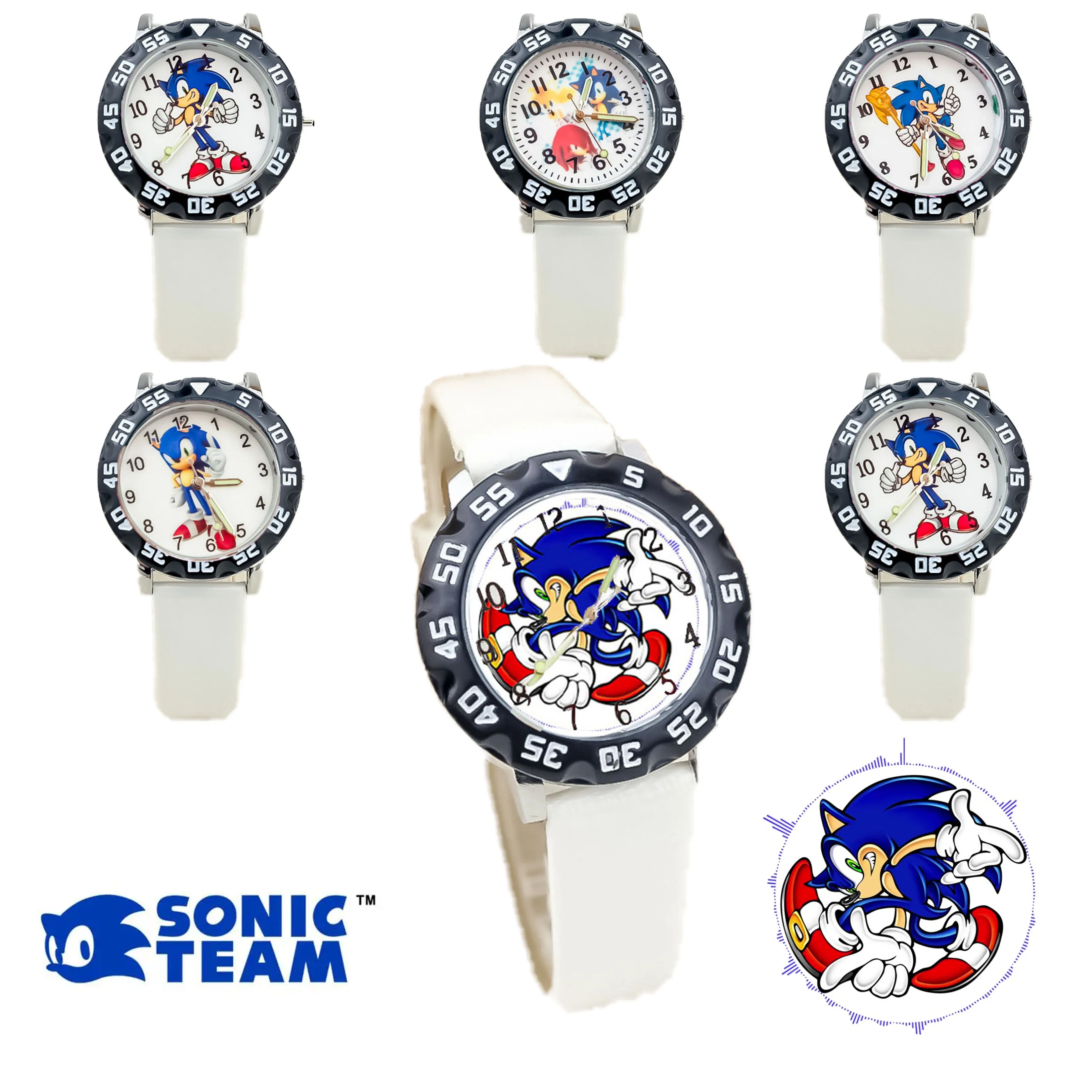 New-Hedgehog-Sonic-Leather-Watch-with-Iron-Case-Outer-Ring-Children-s ...