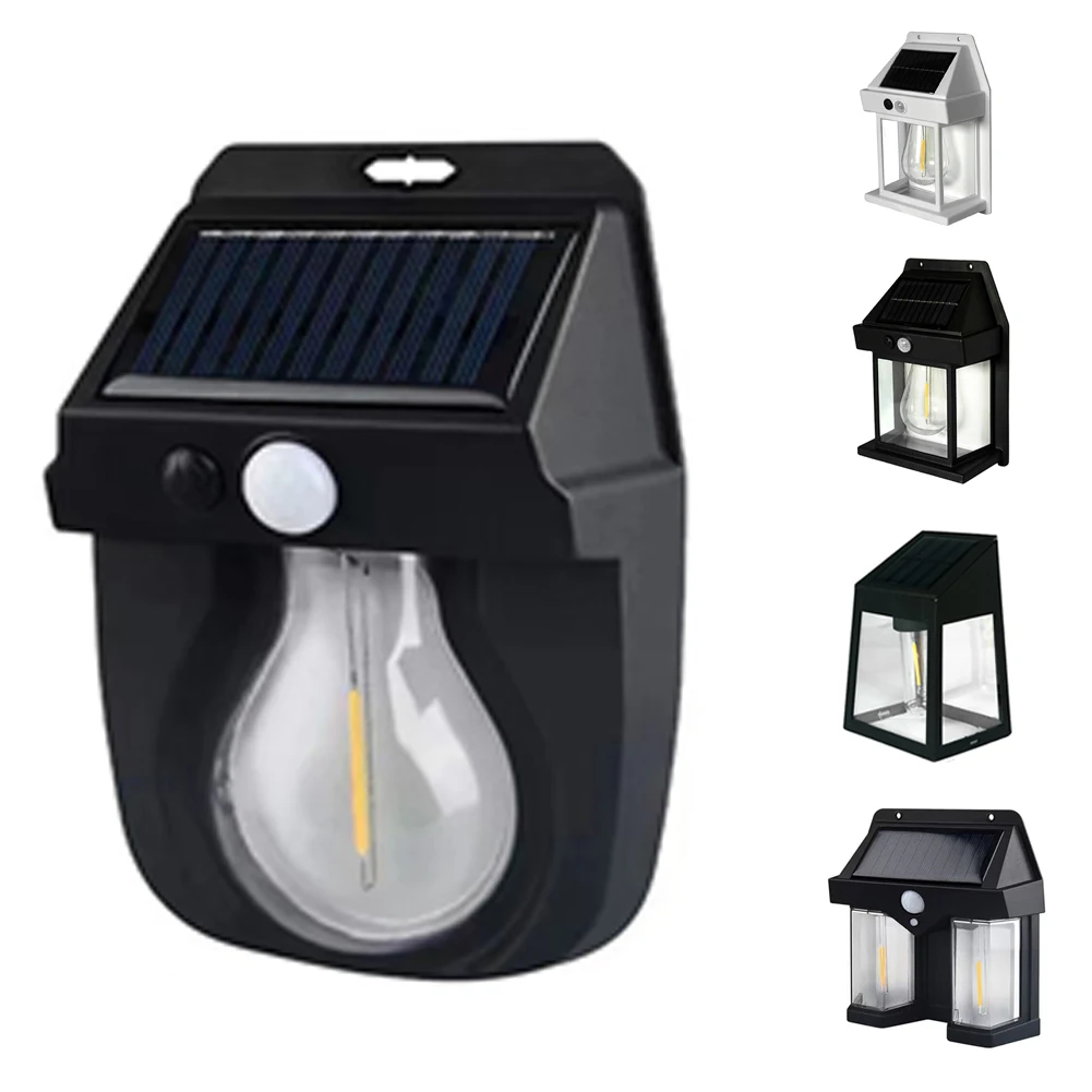Solar-Wall-Lights-Outdoor-Waterproof-Led-Tungsten-Filament-Bulb-Human-Induction-3-Modes-Fence ...