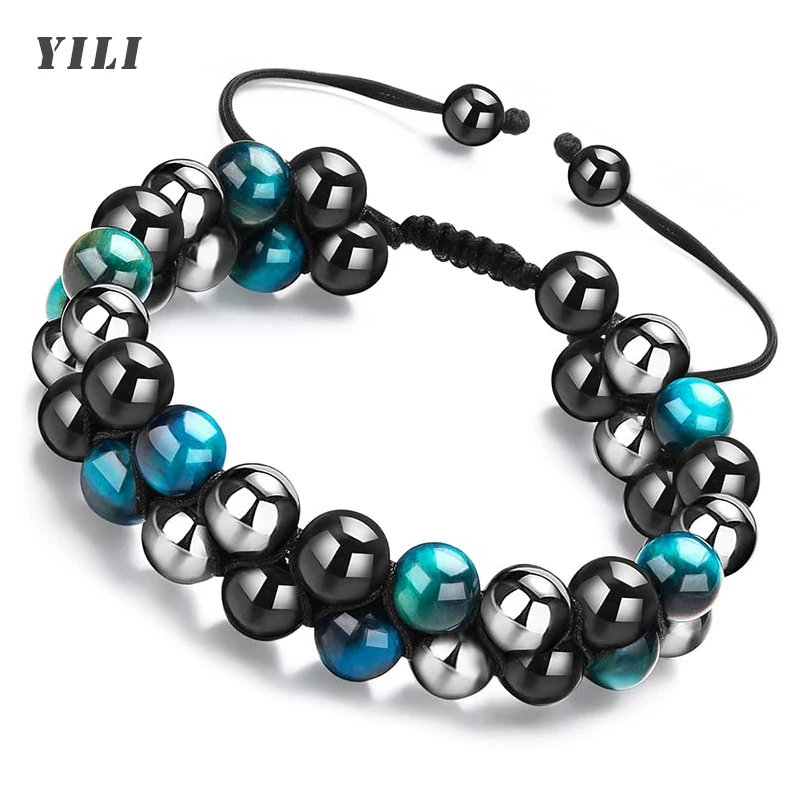 Triple-Protection-Bracelets-for-Men-Women-8mm-Blue-Tiger-Eye-Bracelet ...