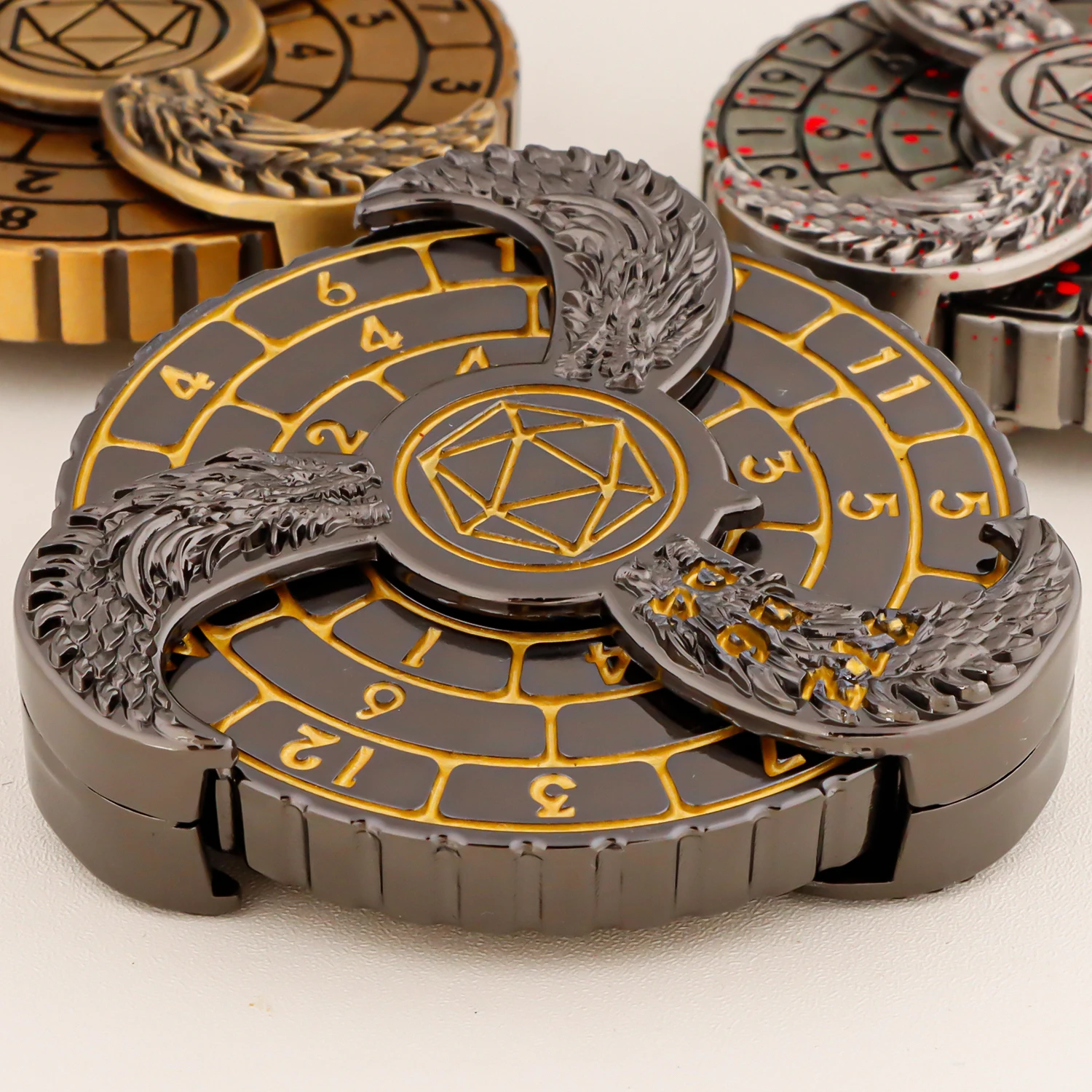 DND-Metal-7-in-1-Fingertip-Dragon-Pattern-Wheel-Polyhedral-Dice-RPG ...