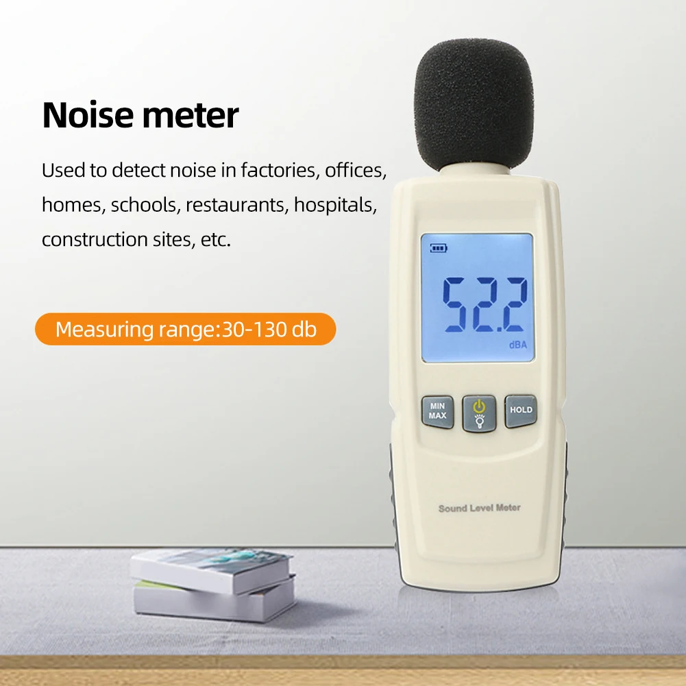 Digital Noise Dosimeter LCD Screen Decibel Monitoring Tester Accuracy1 ...