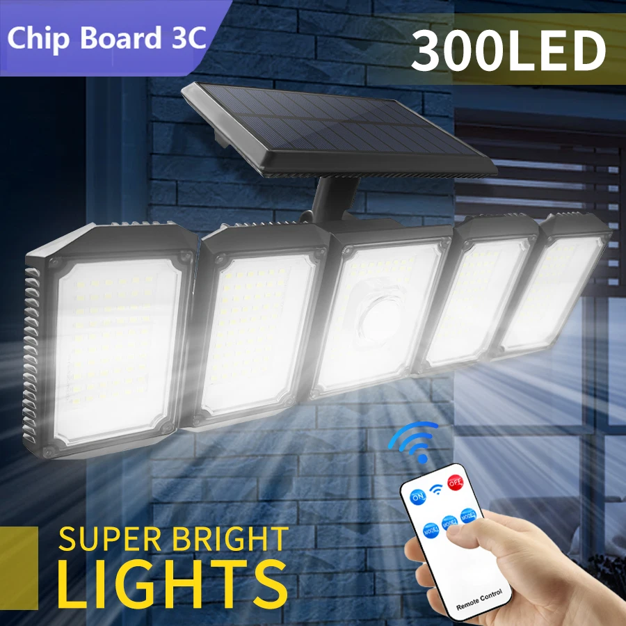 Powerful Solar Lights Outdoor Rechargeable Battery Lamp Sunlight ...