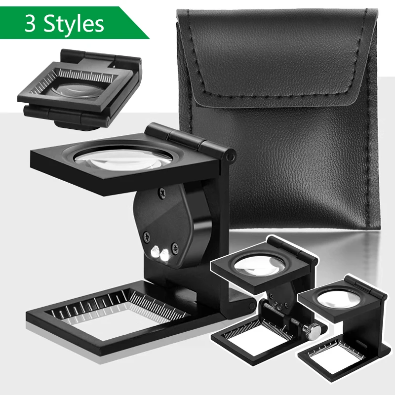 1PC-28mm-10X-Metal-Foldable-Optical-Magnifying-Glass-Desktop-Magnifier ...