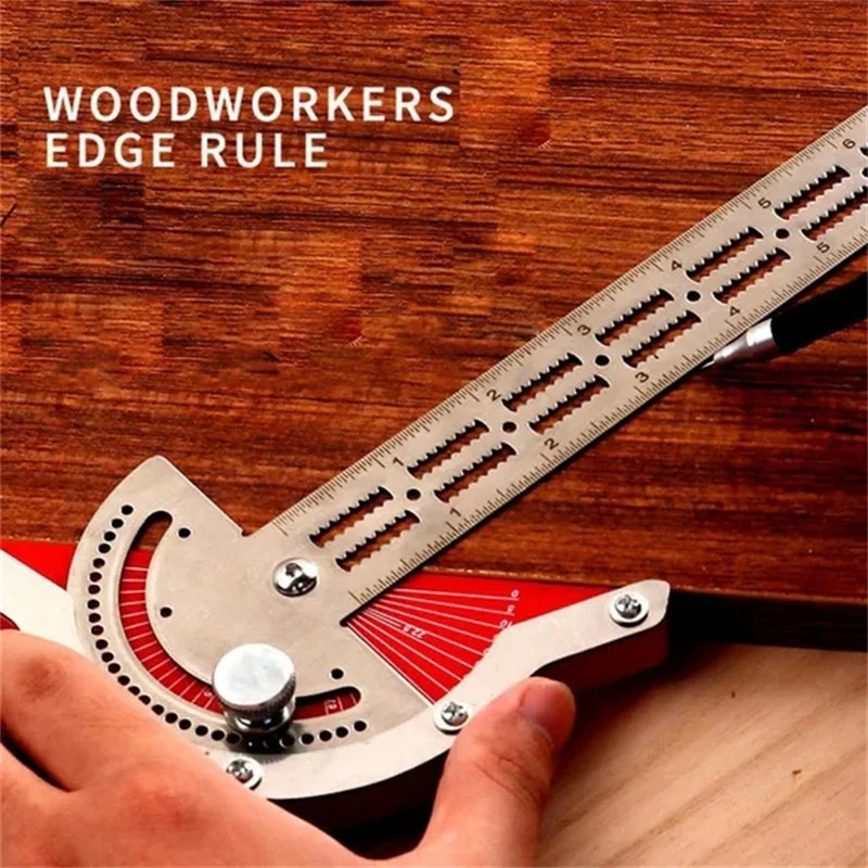 Woodworkers Edge Rule Efficient Protractor Angle Woodworking Ruler ...