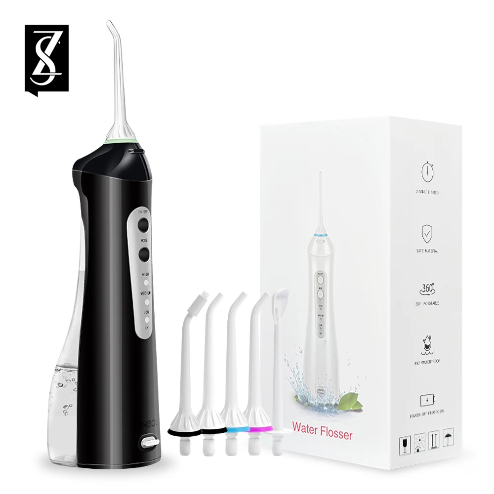 [ZS] USB Rechargeable 200ML High Frequency Pulse Dental Water Flosser ...