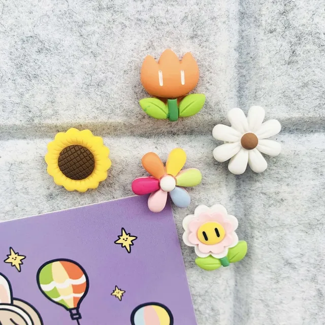 5Dbs Pushpins Aranyos Színes Napvirág Push Tollok Dekoráció Fal Parafa ...