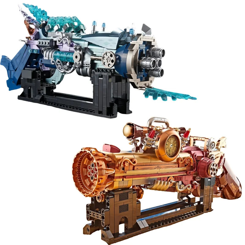 New-MOC-Steampunk-Weapon-Gun-Flame-Rose-Frost-Siren-Assembly-Building ...
