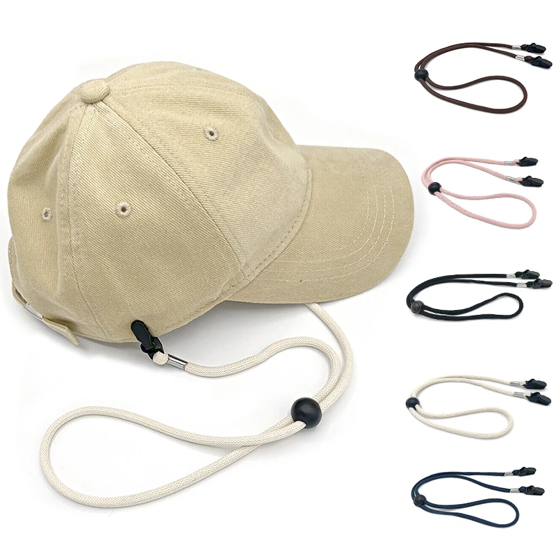 1Pcs-Windproof-Hat-Rope-Elastic-Adjustable-Anti-Lost-Hats-Clip-Rope-Cap ...