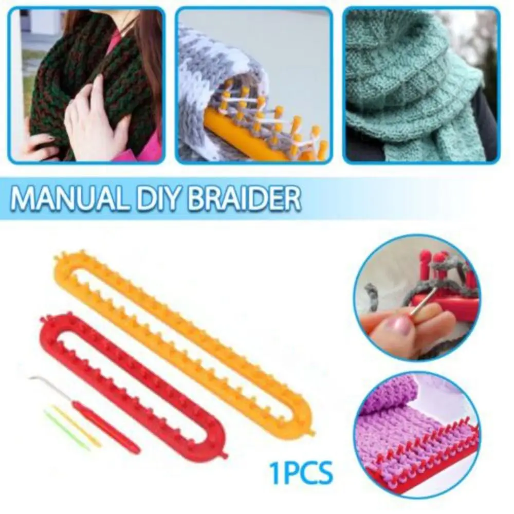 Rectangle-Weaving-Loom-Knitting-Kit-DIY-Machine-Sewing-Tools-Scarf ...