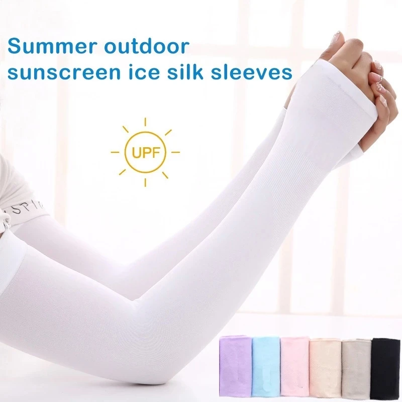 Arm-Sleeves-Warmers-Sports-Sleeve-Sun-UV-Protection-Hand-Cover-Cooling ...