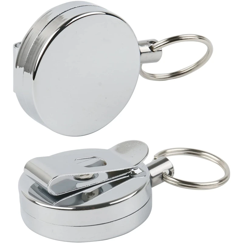 2PCS-Retractable-Fishing-Line-Line-Cutter-Keychain-Carabiner-Reels-Key ...