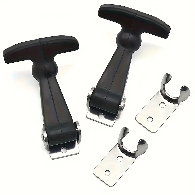 2pcs Heavy Duty Carbon Steel T-Handle Rubber Locking Clamp with Elastic ...