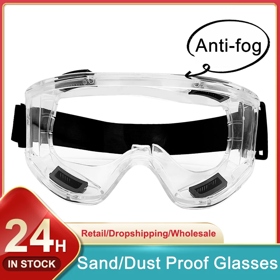Anti Fog Safety Glasses Anti-splash Dust Sand Goggles Chemical Spray ...