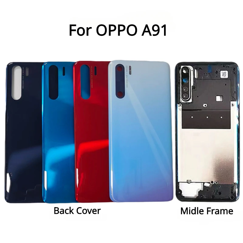 6.4”Housing For OPPO A91 PCPM00 CPH2001 CPH2021 Back Battery Cover Rear ...