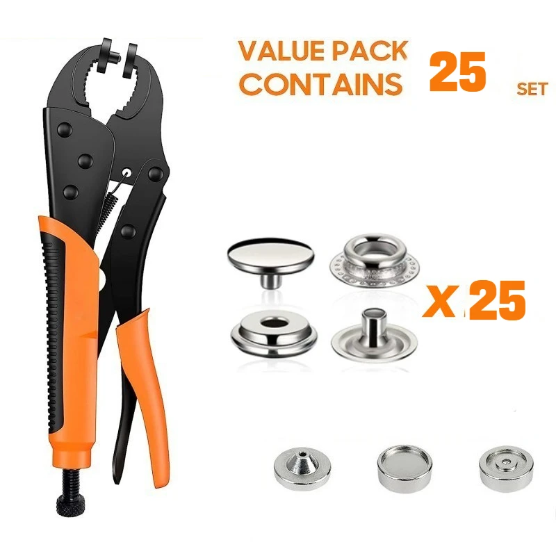 New-Snap-Buttons-Snap-Pliers-Heavy-Duty-Snap-Fasteners-Tool-Kit-Leather ...