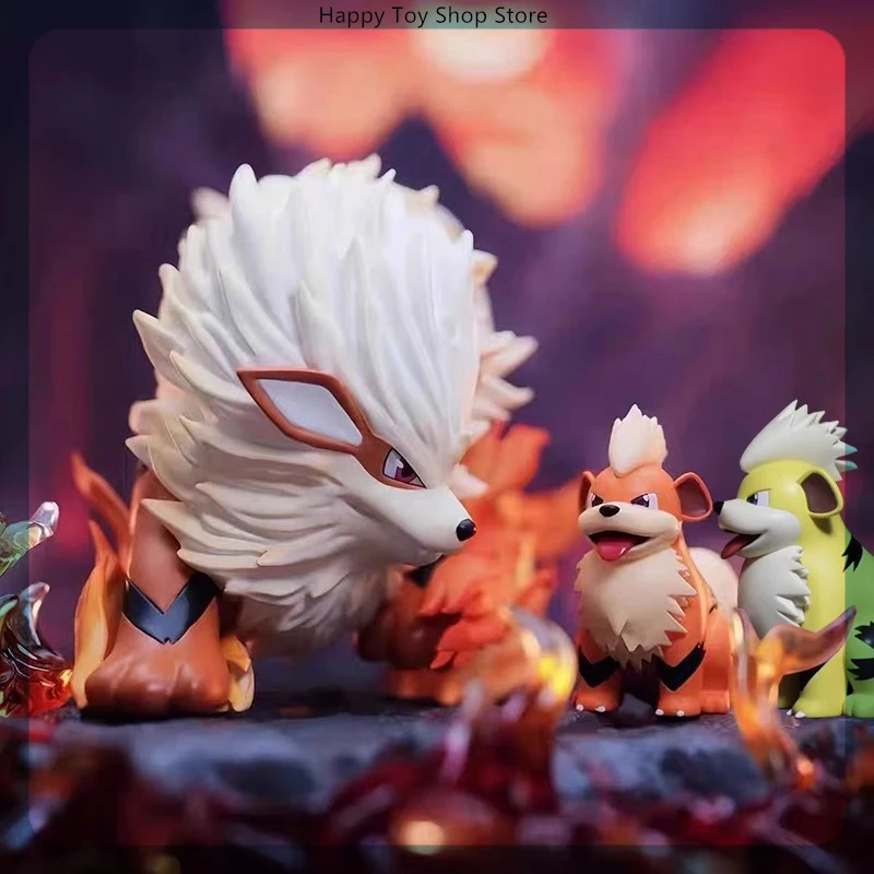 Pokemon-Arcanine-And-Growlithe-Anime-figurita-modelo-Kawaii-decoraci-n ...