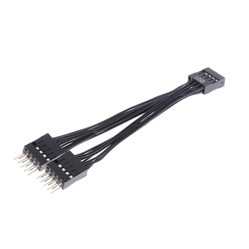 Computer Motherboard USB Extension Cable 9 Pin 1 Female To 2 Male Y ...