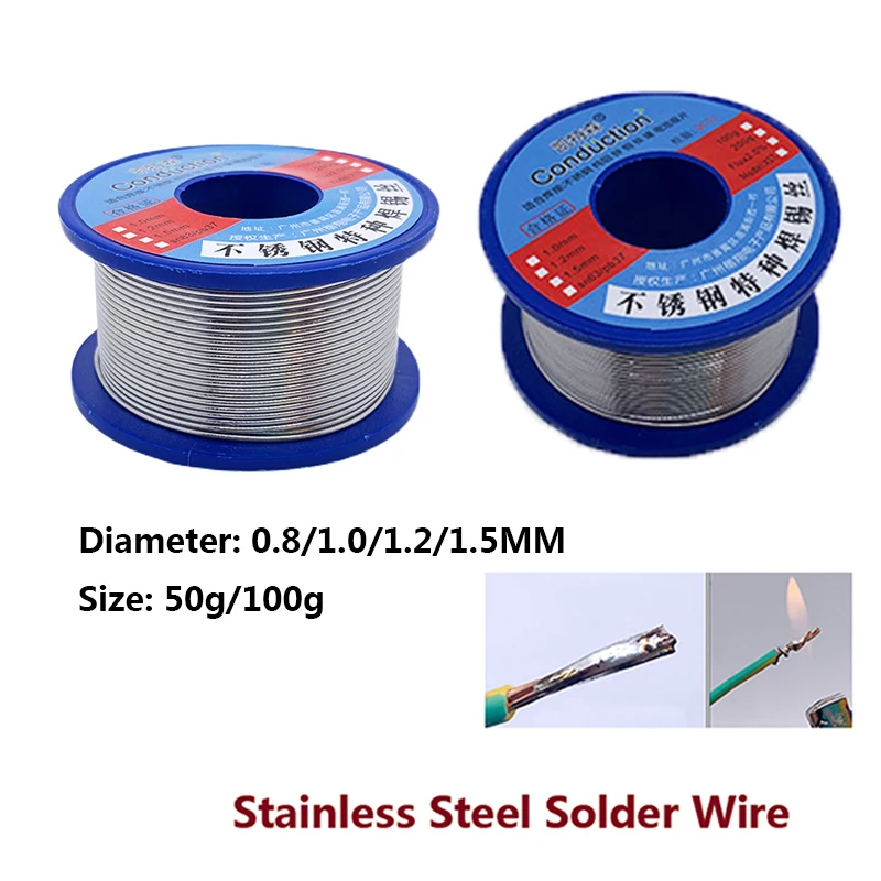 Lighter Solder Wire High Purity Flux cored Low Temperature Stainless Steel Copper Iron Aluminum ...