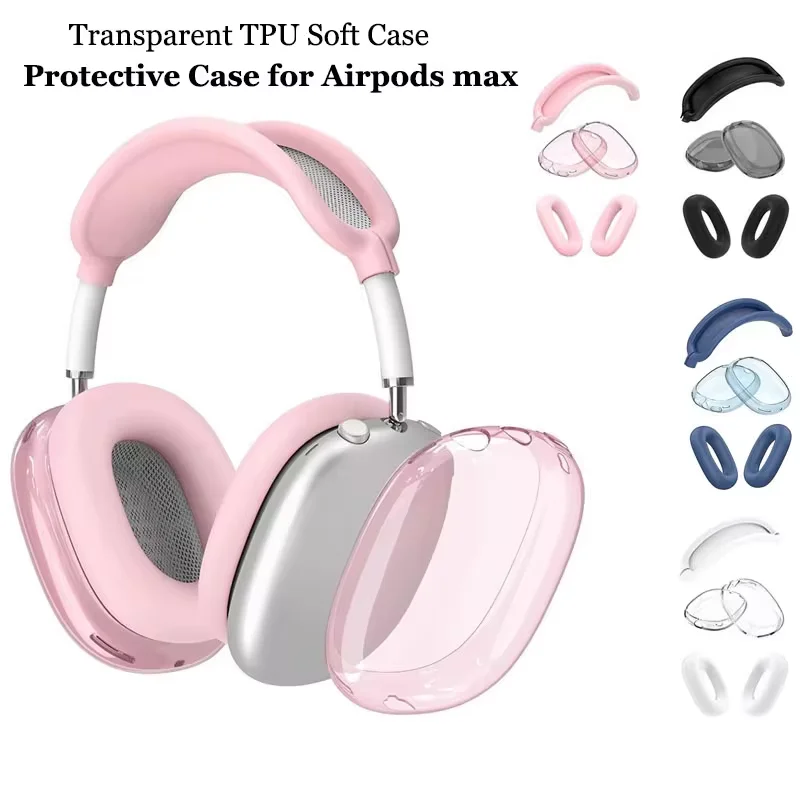 4-in-1-Silicone-TPU-Clear-Cover-Case-Shockproof-Ear-Pad-Ear-Cups ...