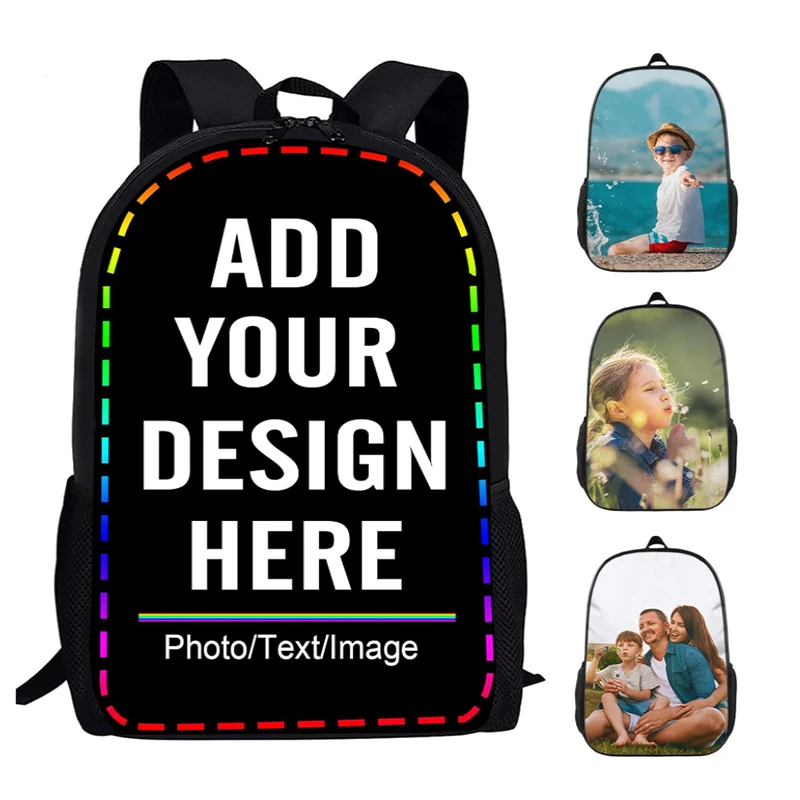 Custom Personalized Children School Backpack School Bags for Boys Girls ...