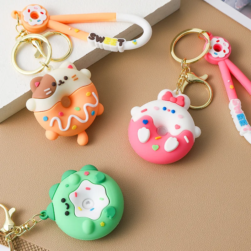 Cartoon-Donut-Cute-Boudoir-Personality-Key-Ring-Chain-Backpack-Small ...