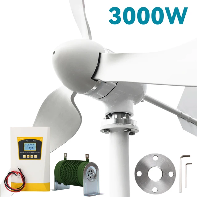5kw Windmill Turbine Generator Power 3kw 3Blade 12V 24V 48V Free Energy ...
