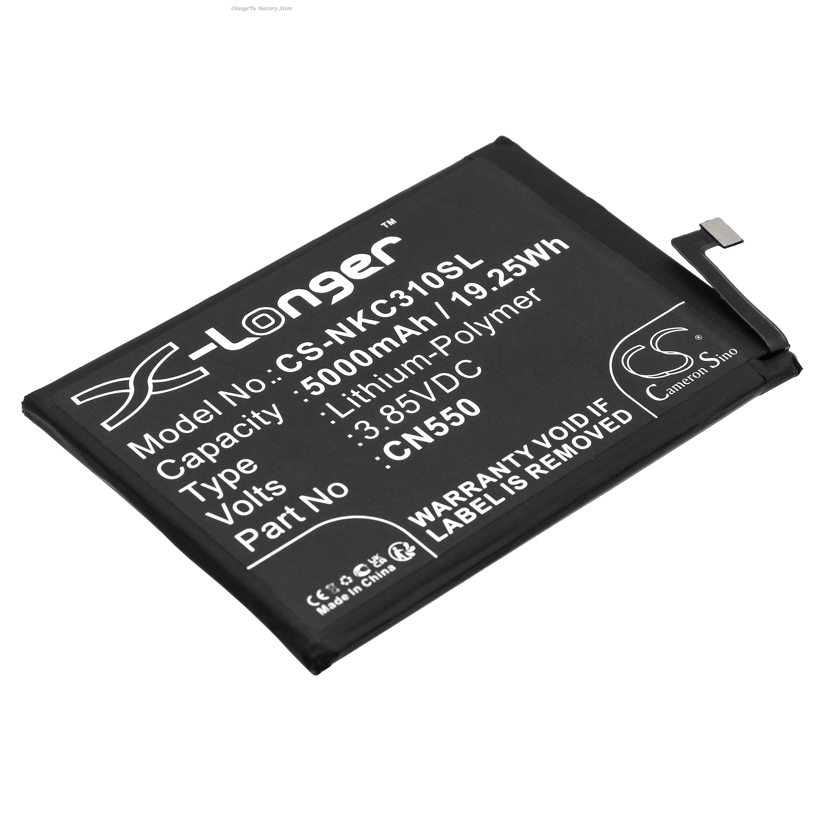 Cameron Sino 3.85V 5000mAh Mobile, SmartPhone Battery CN550 for Nokia ...