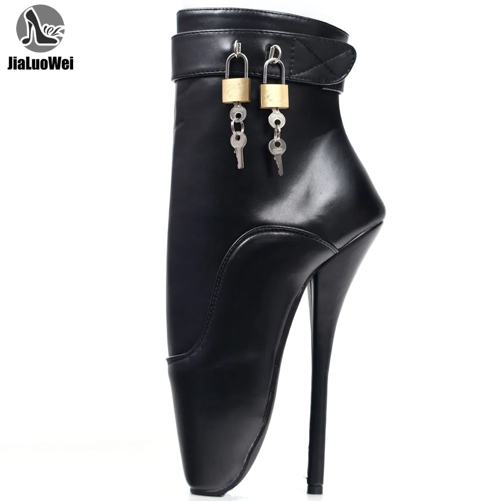 New Extreme 18cm 7" High Spike Heel padlocks Fashion Fetish Sexy Thin ...