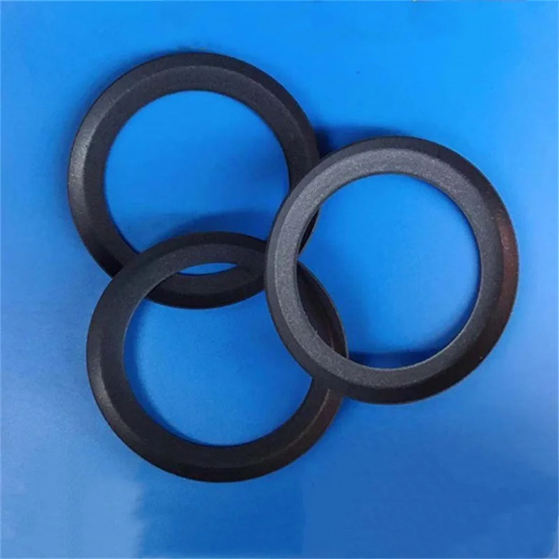 2PCS Black Wear-resistant Piston ring for Oilfree air compressor spare ...
