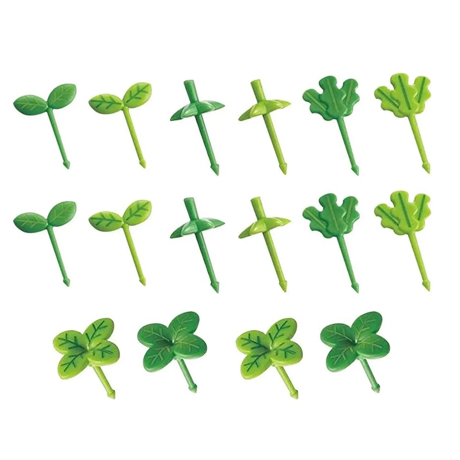 Four-Leaf-Clover-Fruit-Forks-16Pcs-Toothpick-Kids-Bento-Box-Reusable ...