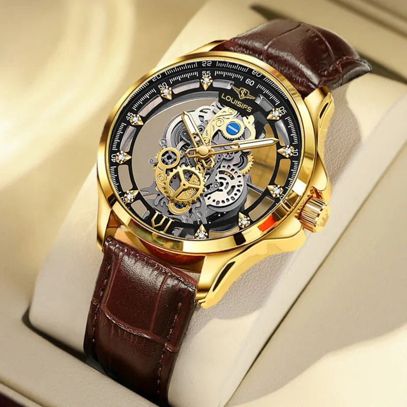 Fashionable-Men-s-Watch-Double-sided-Hollow-Design-Non-automatic ...